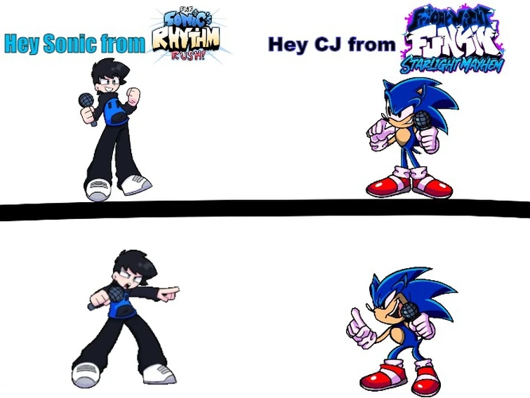 CJ and Sonic same pose | Fandom