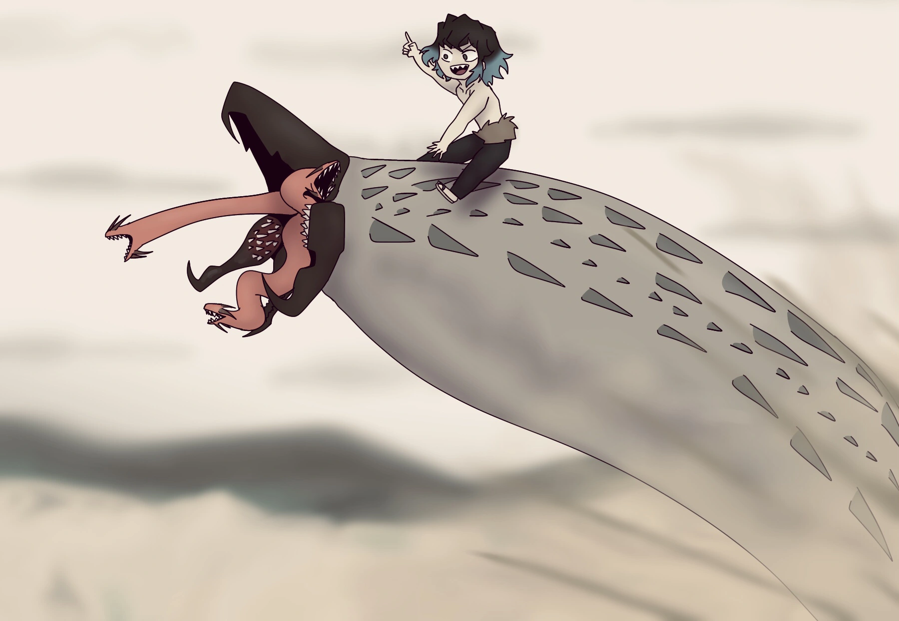 "inosuke what are you doing!?" it's not for inktober odviously | Fandom