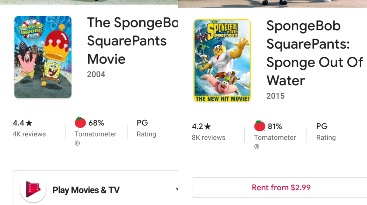 And Sponge out of Water Has More Rotten Tomatoes..... | Fandom