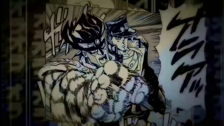 Jotaro Kujo in his Part 3 outfit appears in every part in the anime so ...