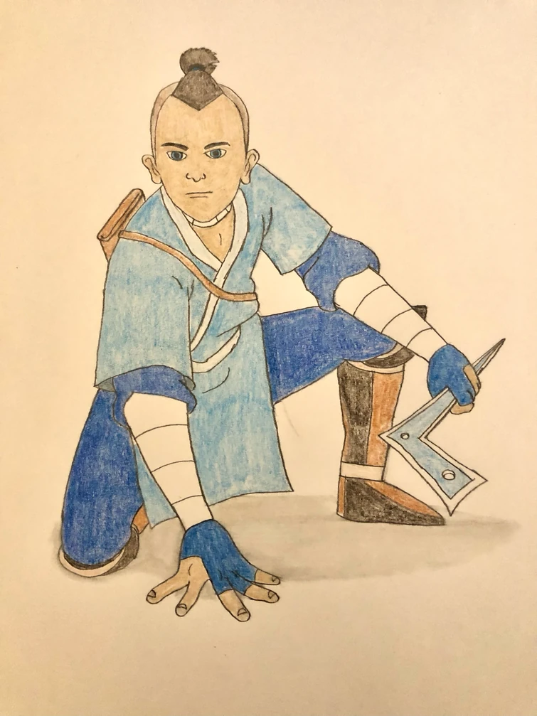🎨 {ATLA} My Drawing of Sokka of the Southern Water Tribe | Fandom