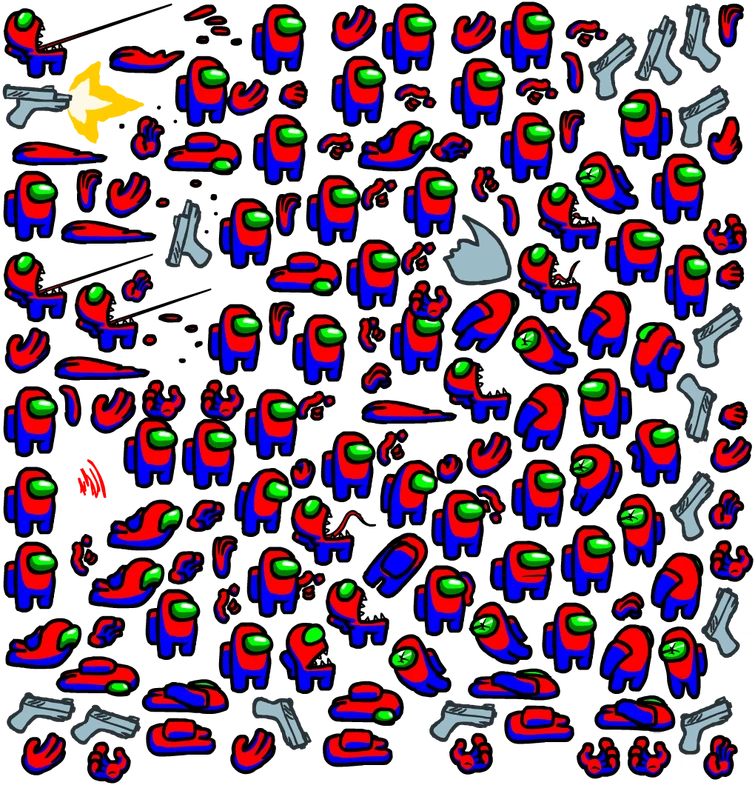 pixel among us- unused sprites | Fandom