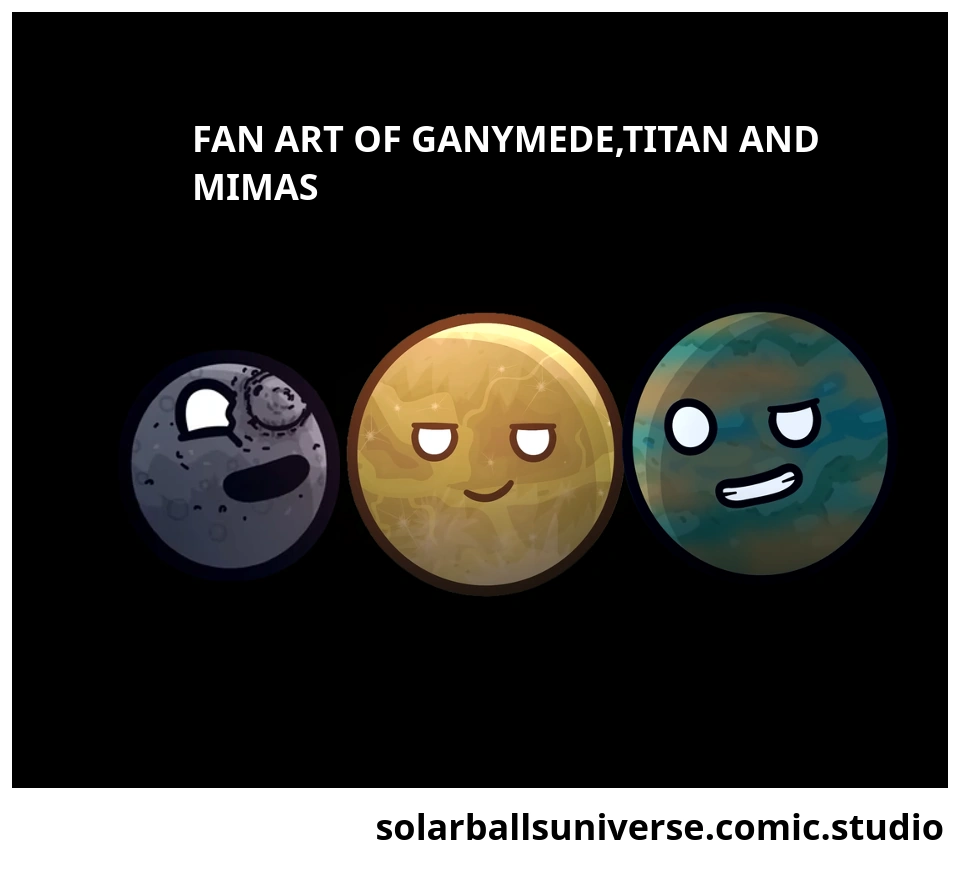Fan art of Ganymede, Titan and Mimas | Fandom