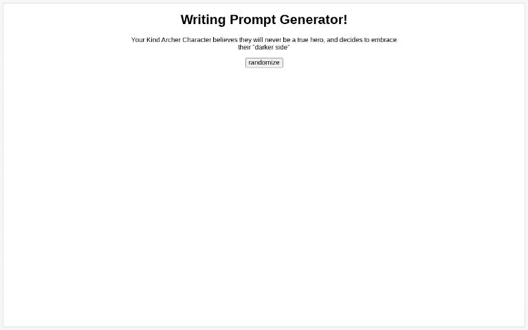 Writing Prompt Generator! | Fandom