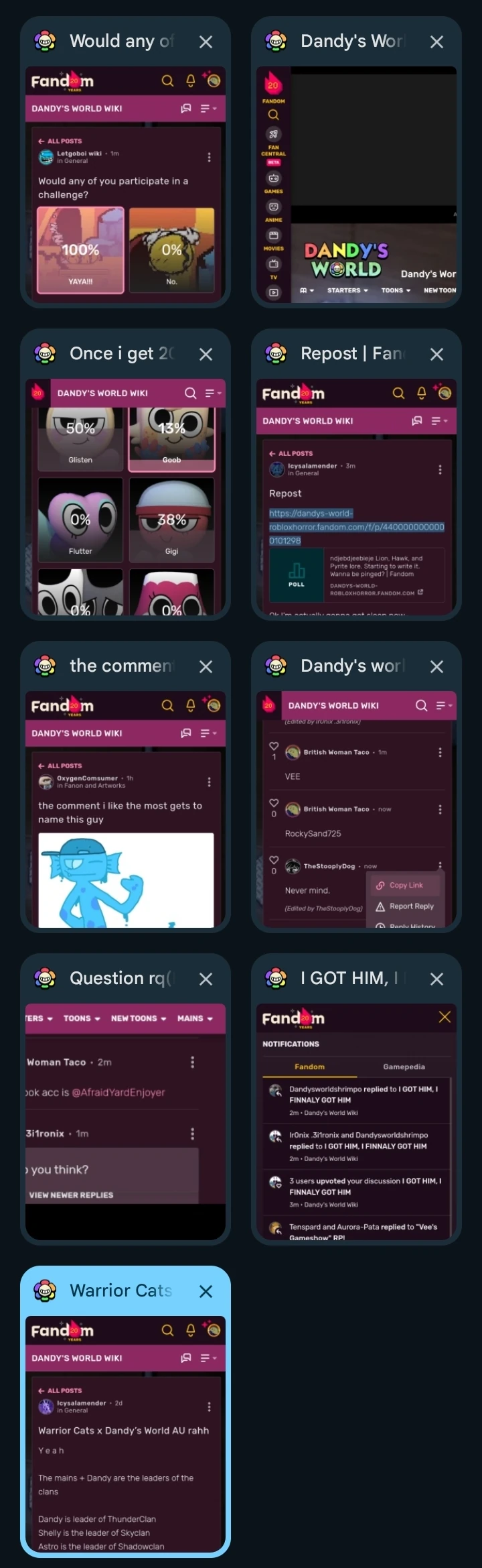 These are my mobile versions of tabs | Fandom
