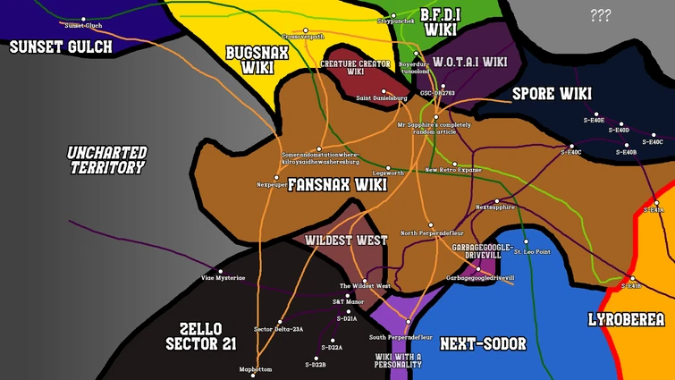 I made a rail-line map. These trains provide us the ideas for snax ...