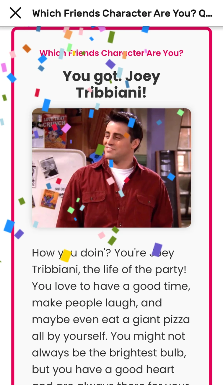 Which Friends character am I quiz | Fandom
