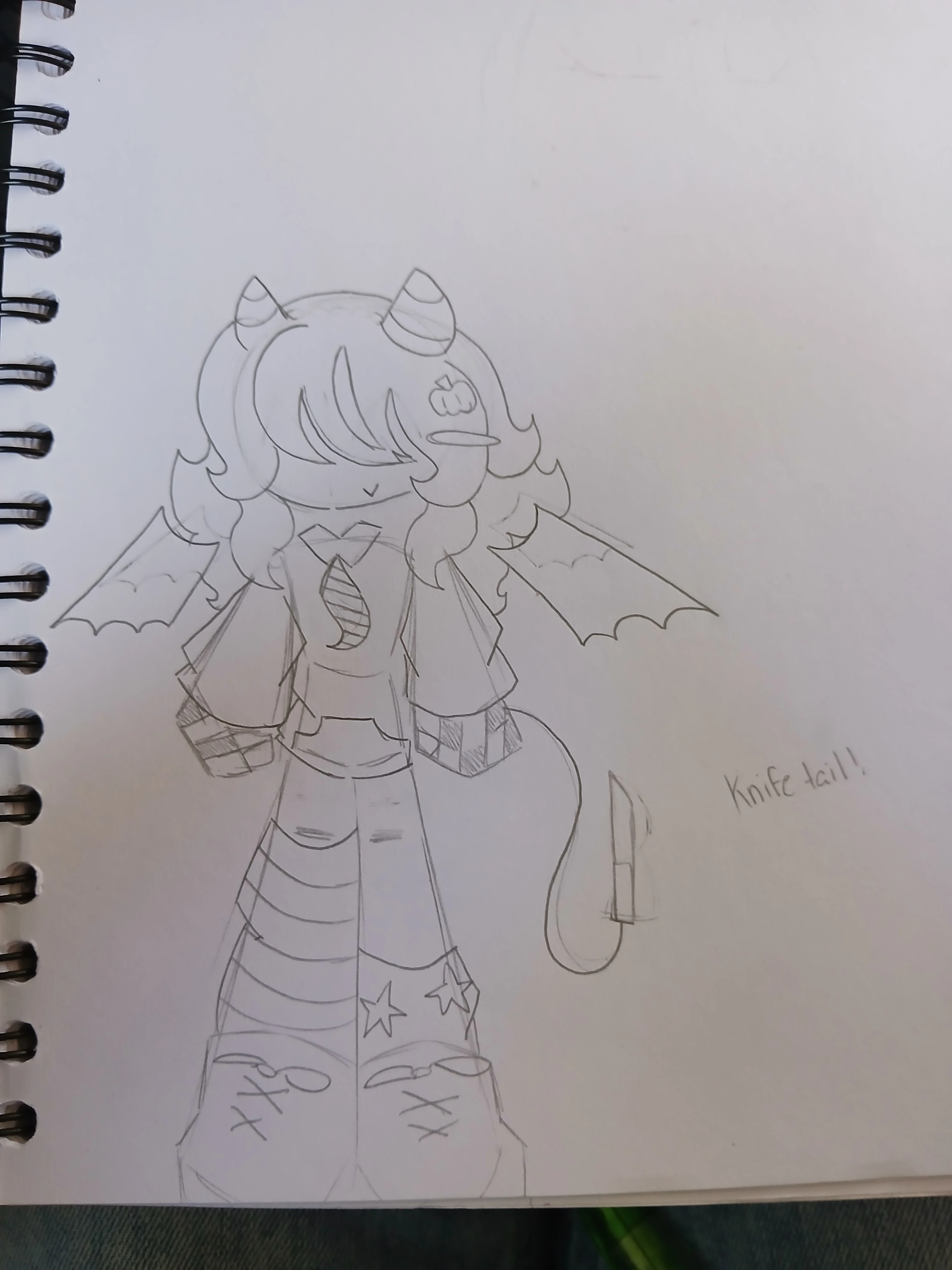 Tw: kn1fe. So the gummy demon OC turned into a candy corn demon OC ...