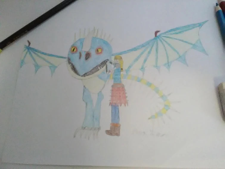 How To Train Your Dragon 2 Astrid And Stormfly Drawing