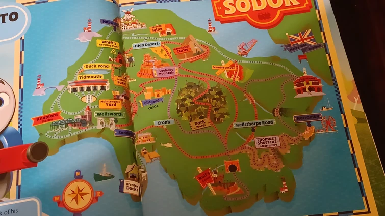 Island of Sodor map from the Meet the Engines book | Fandom