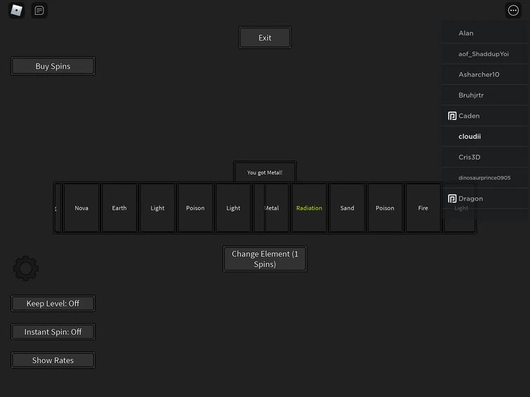 Discuss Everything About ROBLOX Elemental grind game wiki | Fandom