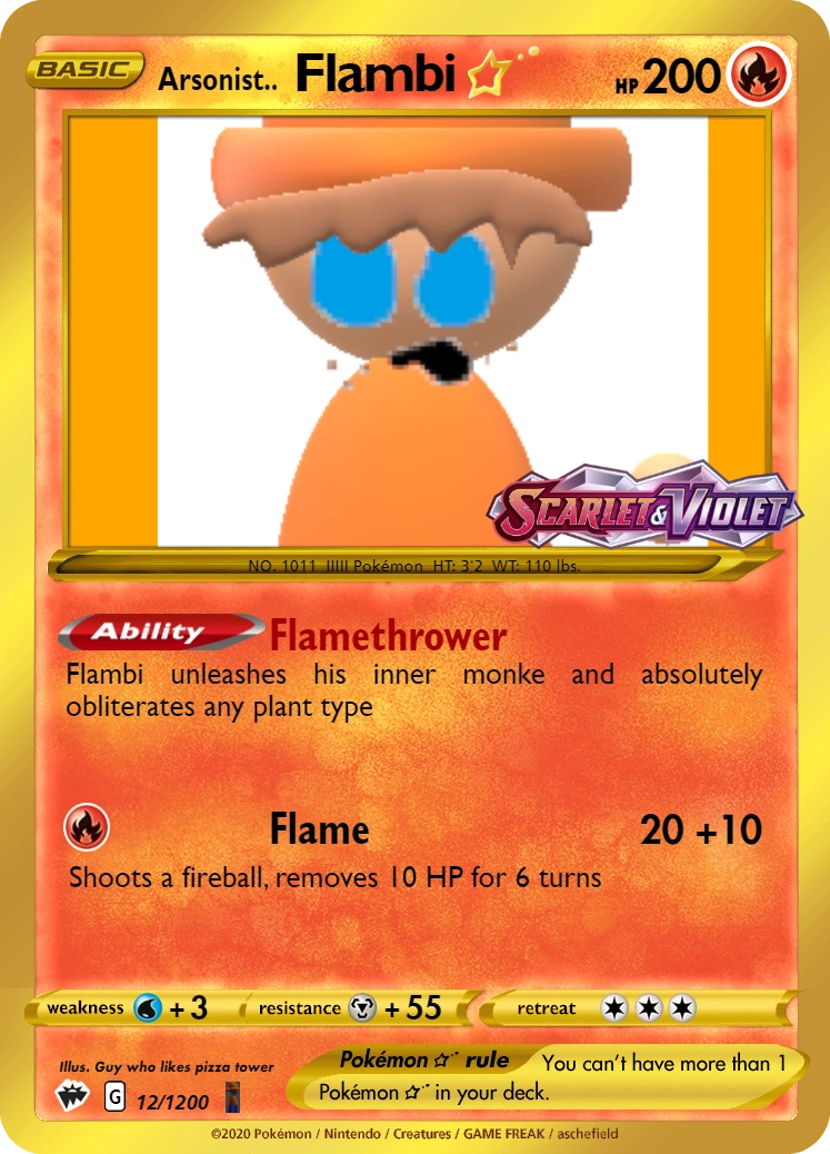made a pokemon card for Flambi | Fandom
