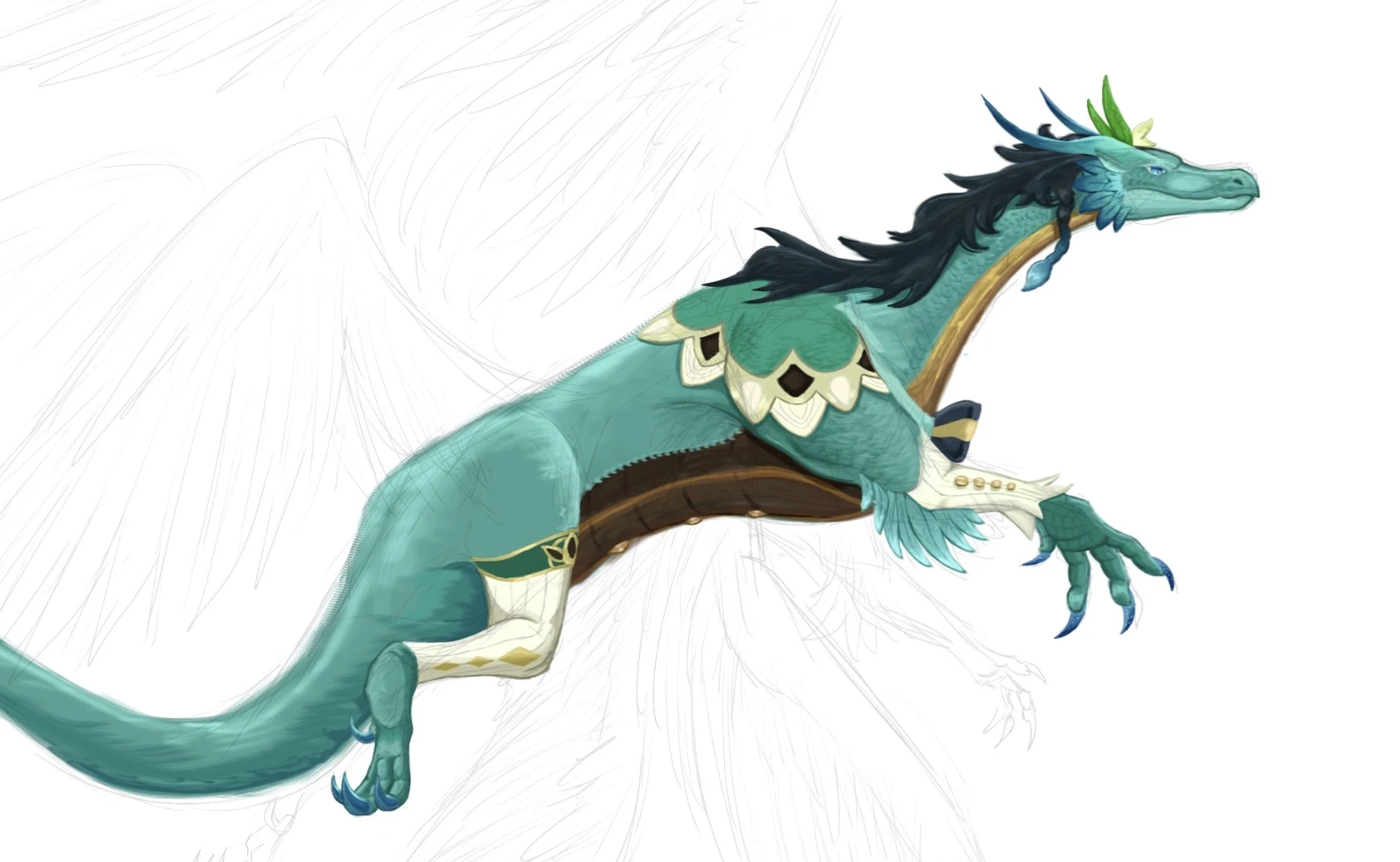 Randomly decided to lock in one day and draw a venti dragon | Fandom