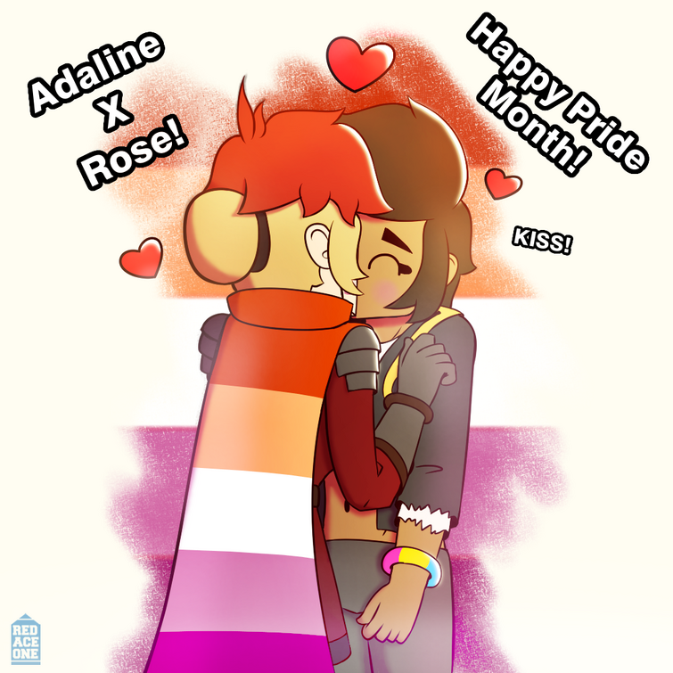 AO Fanart! Adaline And Rose Kiss together! Happy Pride Month! | Fandom