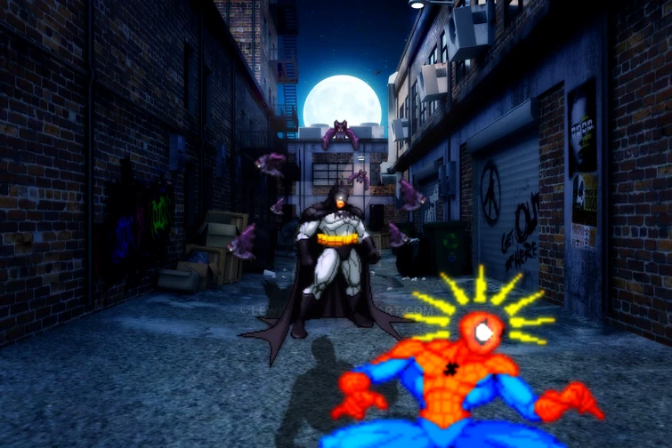Batman vs Spider-Man (Sprite Art) | Fandom