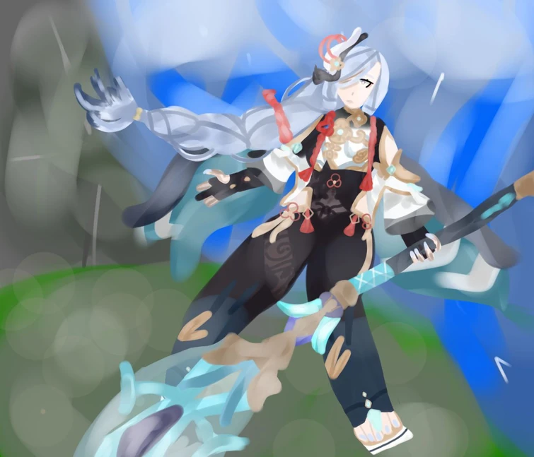 Here you go a drawing with Shenhe | Fandom