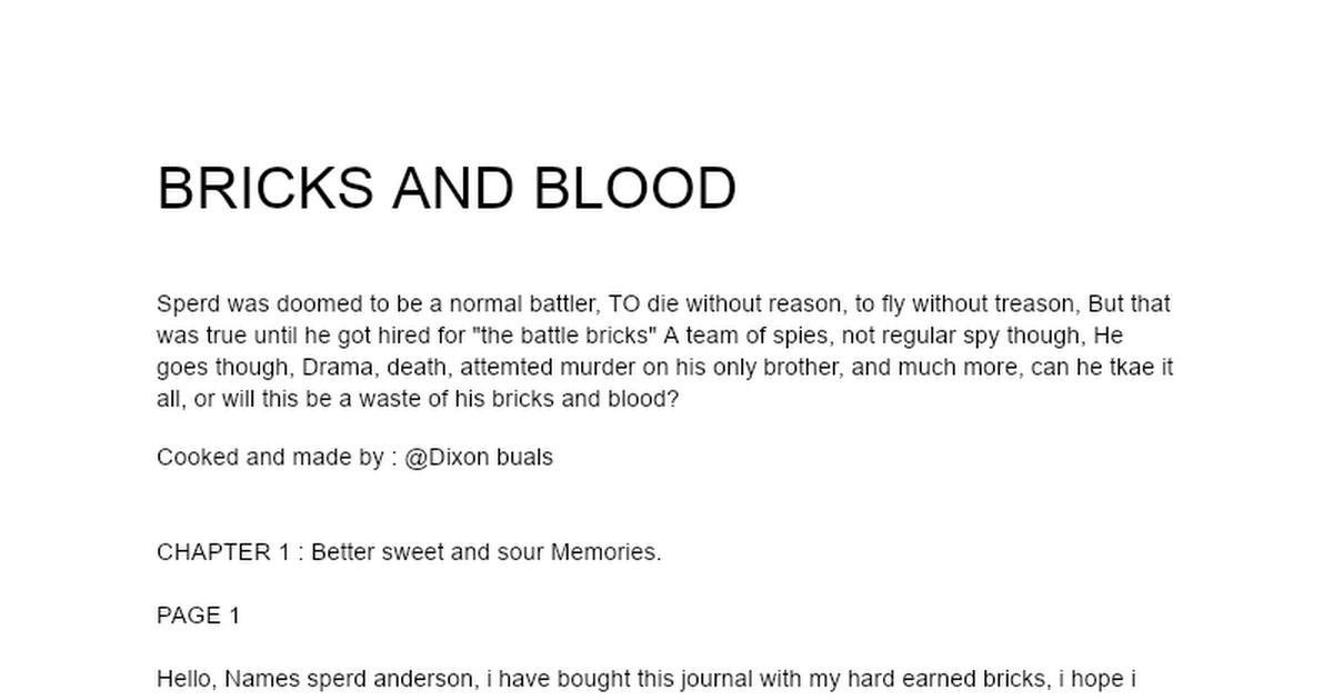 BRICKS AND BLOOD | Fandom
