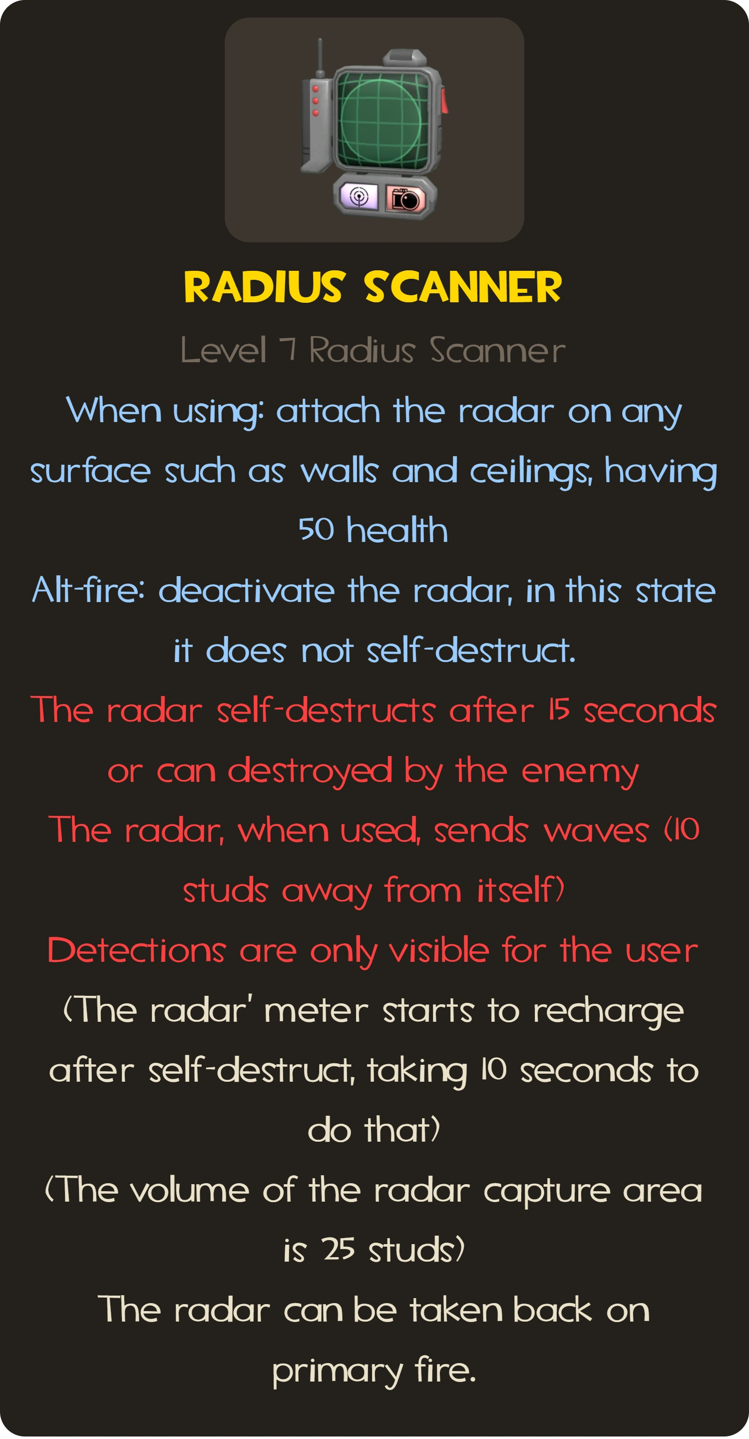 So, just dumb rebalance of Radius scanner | Fandom