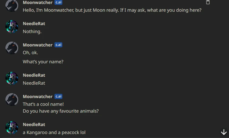 a perfectly normal talk with Moonwatcher lol (gore, blood, or smth ig lol* | Fandom