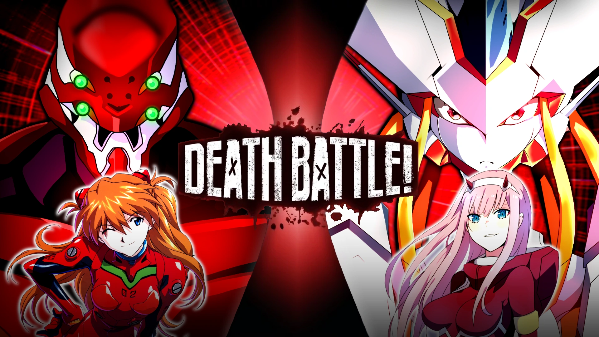 Asuka VS Zero Two (Neon Genesis Evangelion VS Darling in the Franxx ...