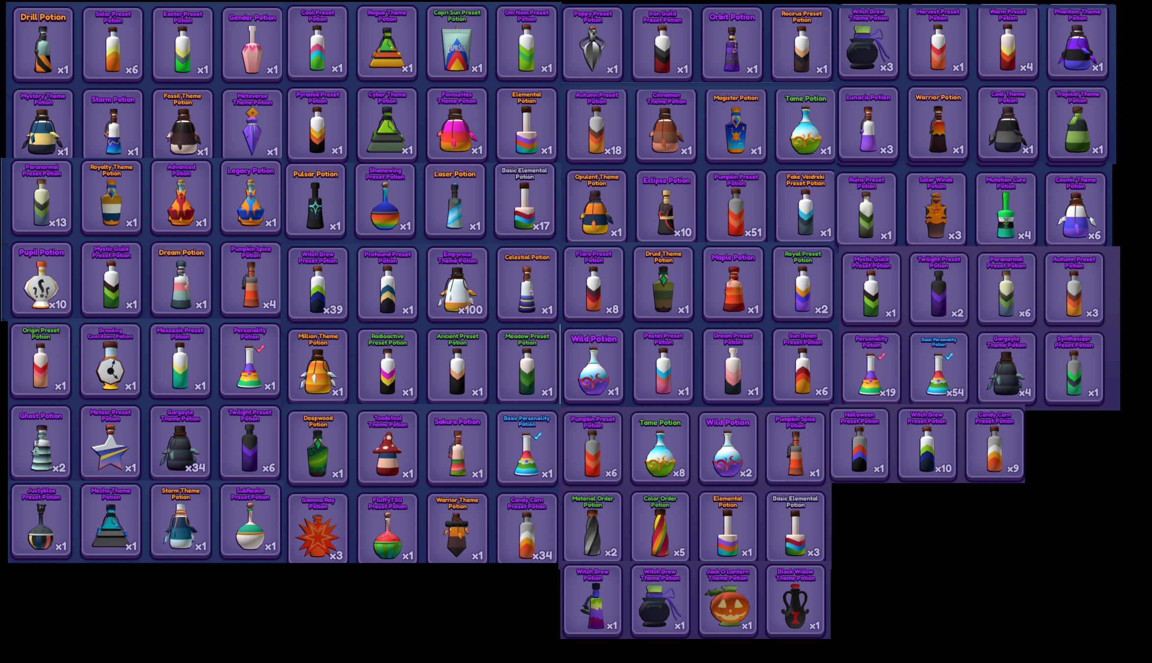 GIANT POTION AUCTION. LOTS OF RARE STUFF! | Fandom