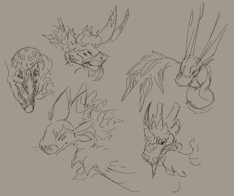Doodled random creature headshots I pulled from the random page thingy | Fandom