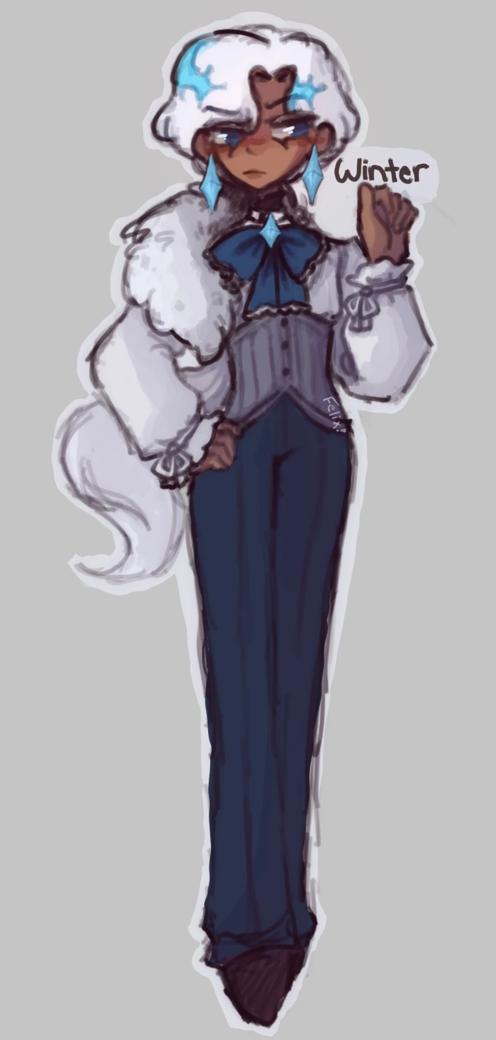 humanized Winter Reredesign sketch | Fandom