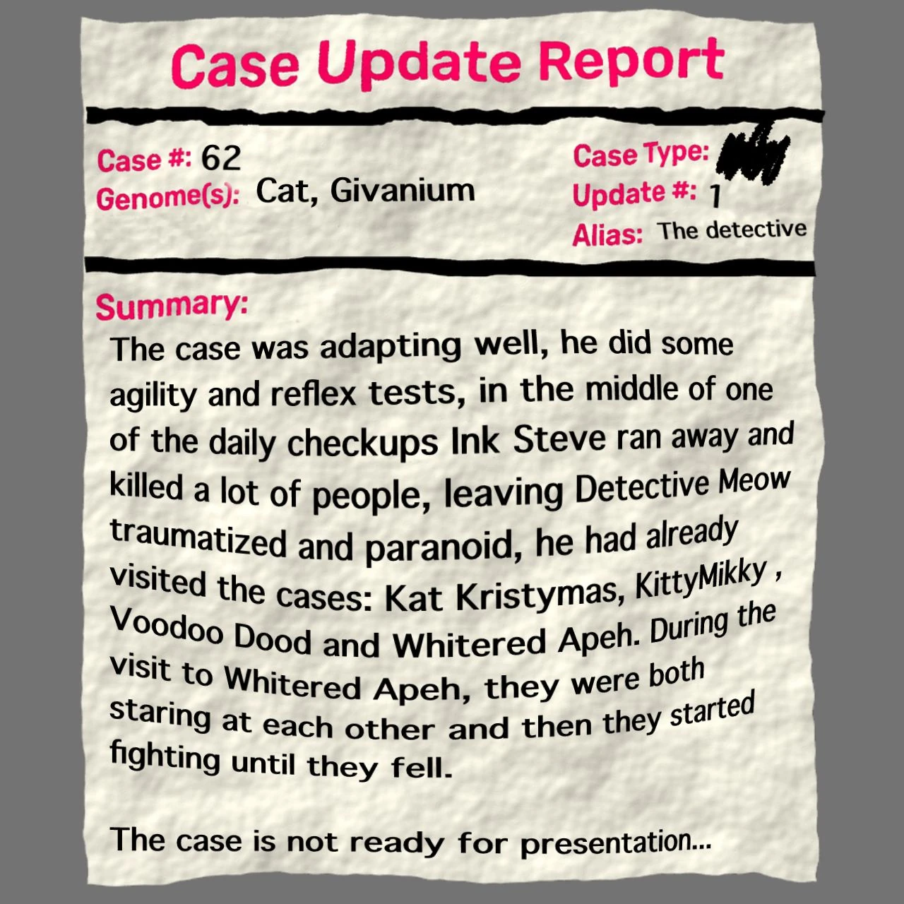 Detective Meow case update report (Original character by NyMoon) | Fandom