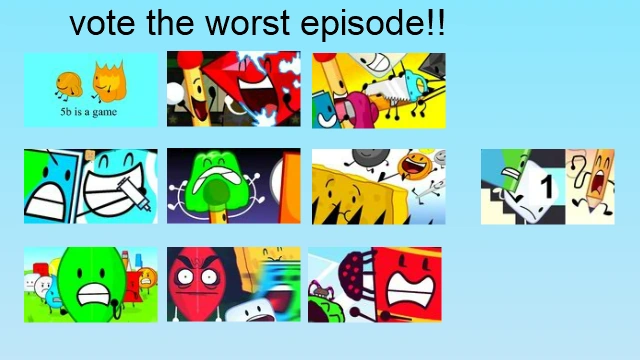 bfdia episode viewer voting 1 (vote the worst episode) | Fandom