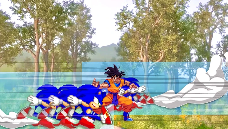 Composite Sonic vs Composite Goku sprite art | Fandom