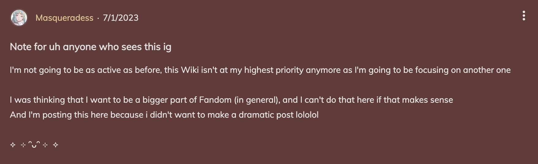 Final post 🤍 | Fandom