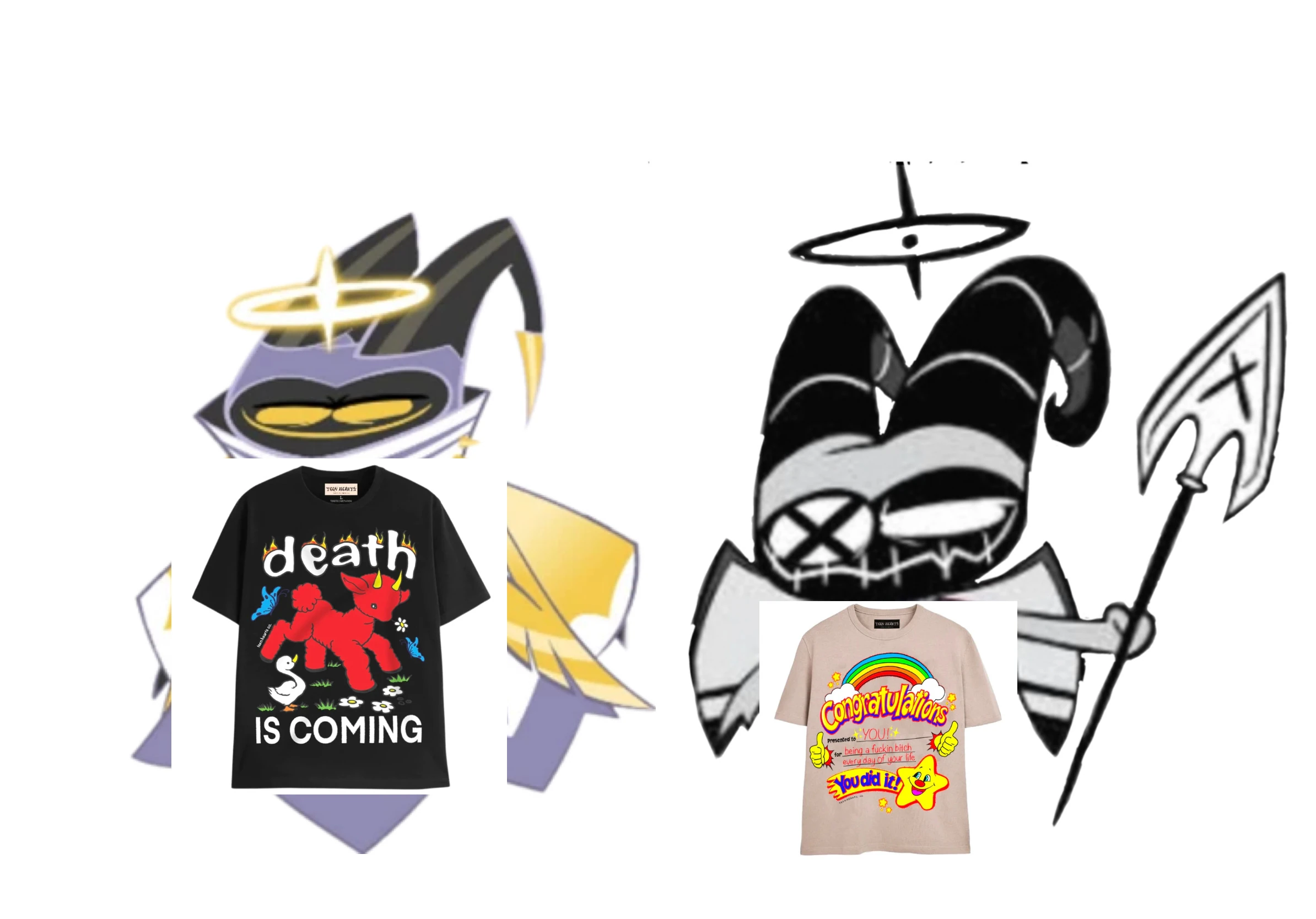 Put everything char you think is accurate to these shirts I’ll start ...