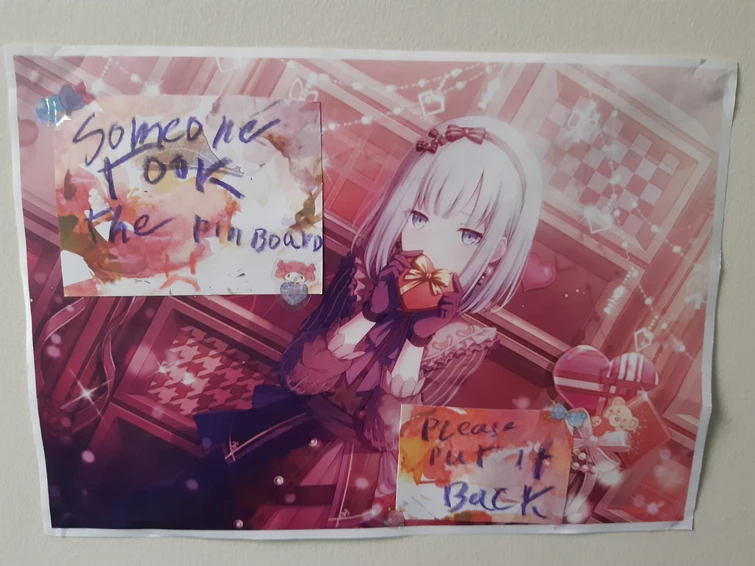 My response to the pinboard being taken | Fandom