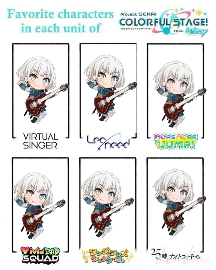 My fav chars in every pjsk unit^^ | Fandom