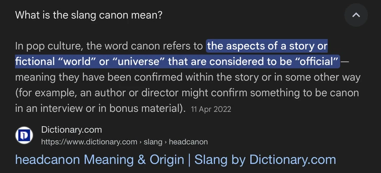 Headcanon, Fanon and canon 📖📝 | Fandom