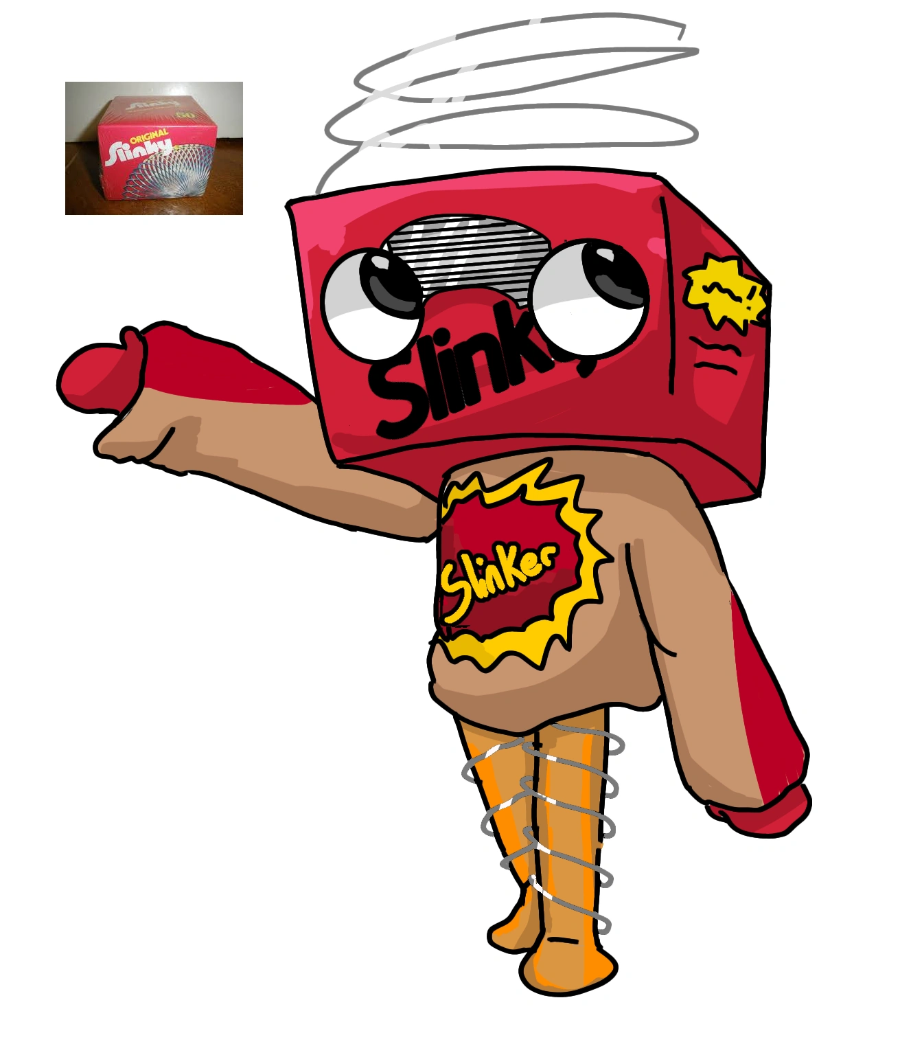 I drew My little brother's OC, Slinker the Slinky | Fandom
