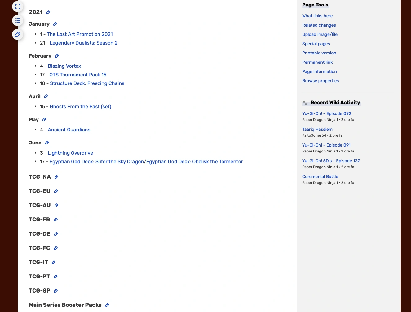 Order of Set Release [TCG-EN] | Fandom