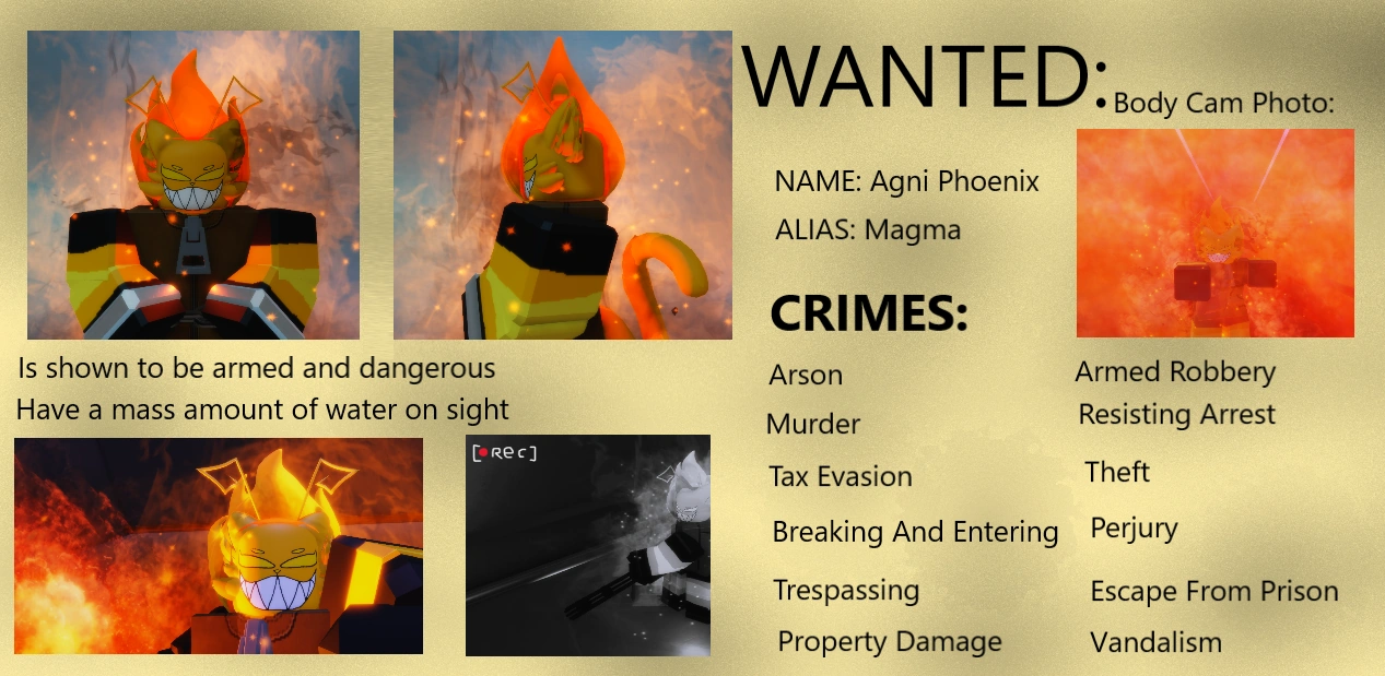 I got bored so here's a wanted poster I made for Magma. | Fandom