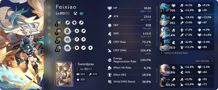 anyone share their fei xiao build | Fandom