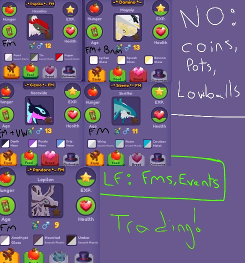 Trading some Fms | Fandom