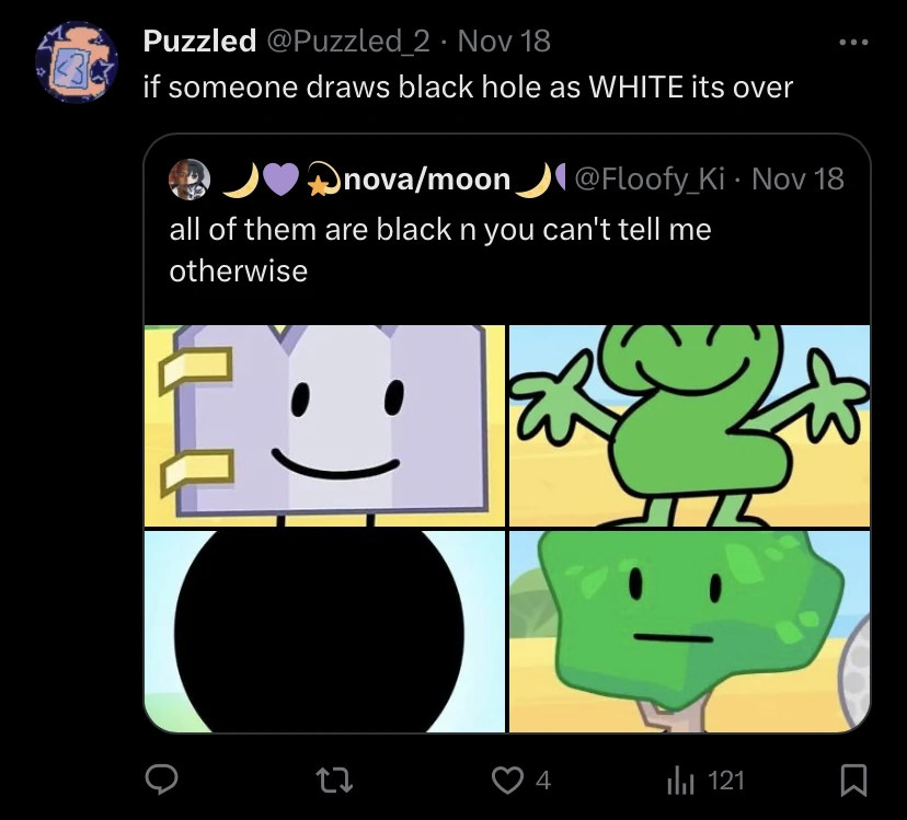 The color of a BFDI character shouldn't dictate what race their human ...