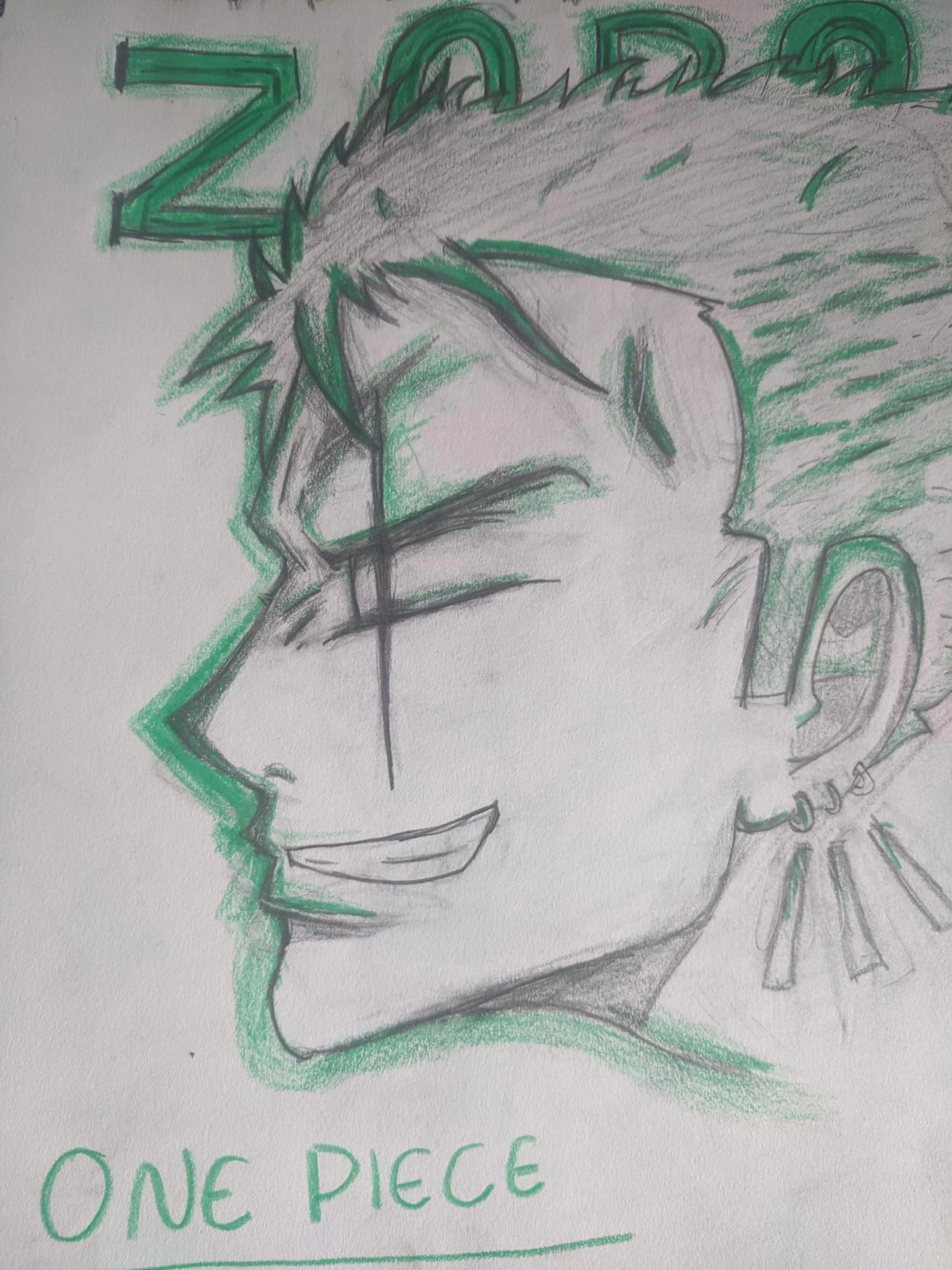 I drew Zoro 🗡️🗡️🗡️💚 | Fandom