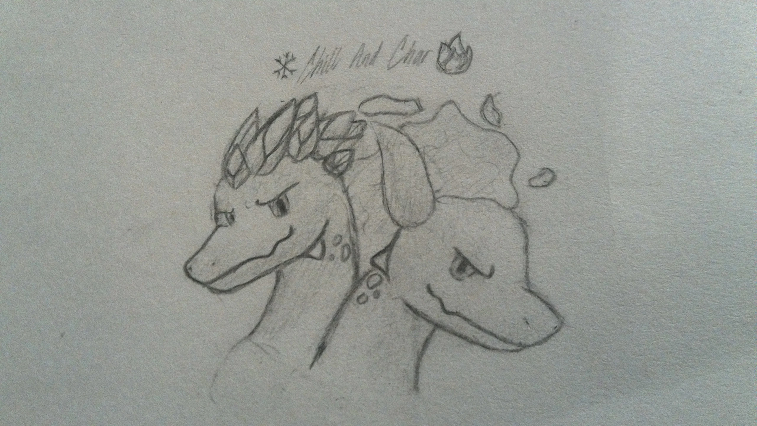 A drawing of Chill and Char (Unfinished) | Fandom