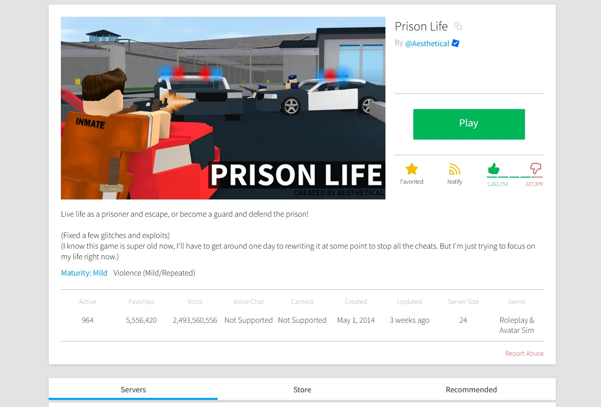 Prison Life got updated about 3 weeks from this post (1/11/2025) | Fandom