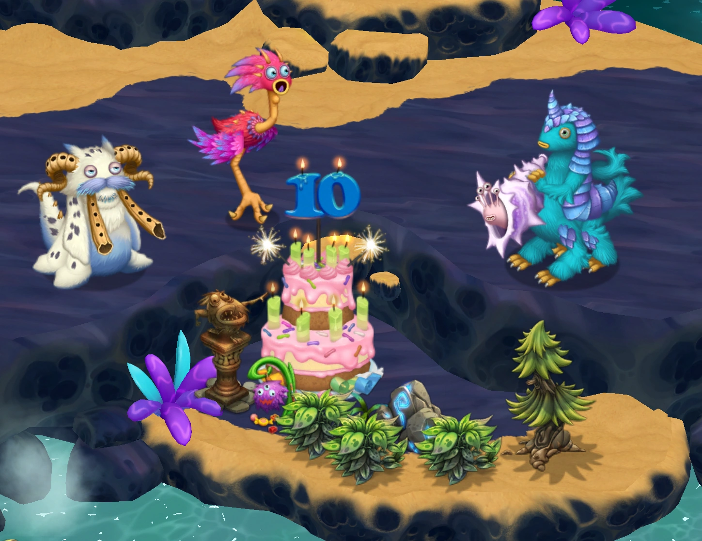 My Barbaloo statue looking like it’s touching the birthday candle flame ...