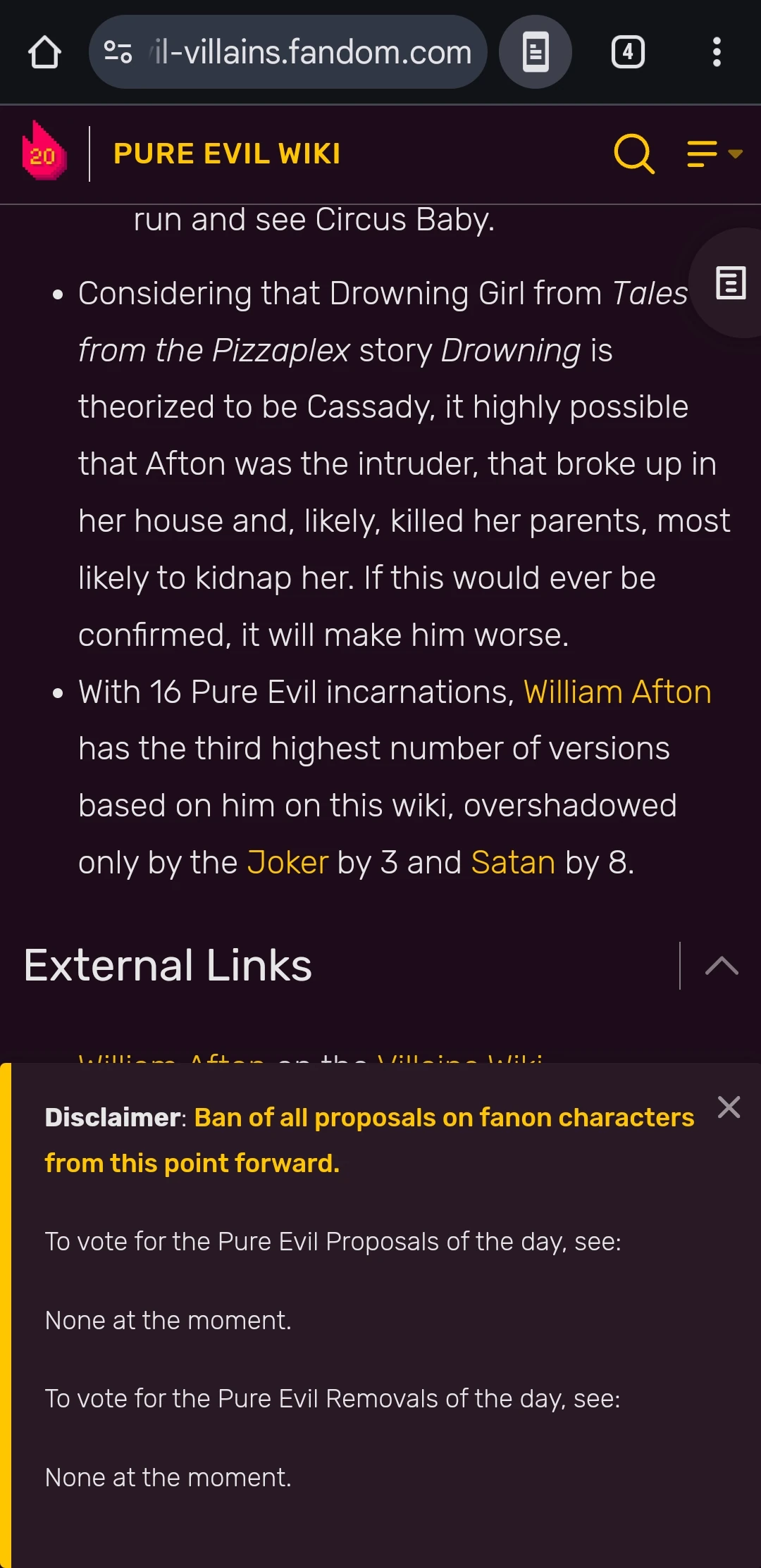 Now he has the highest amount from Pure Evil villains. And second ...