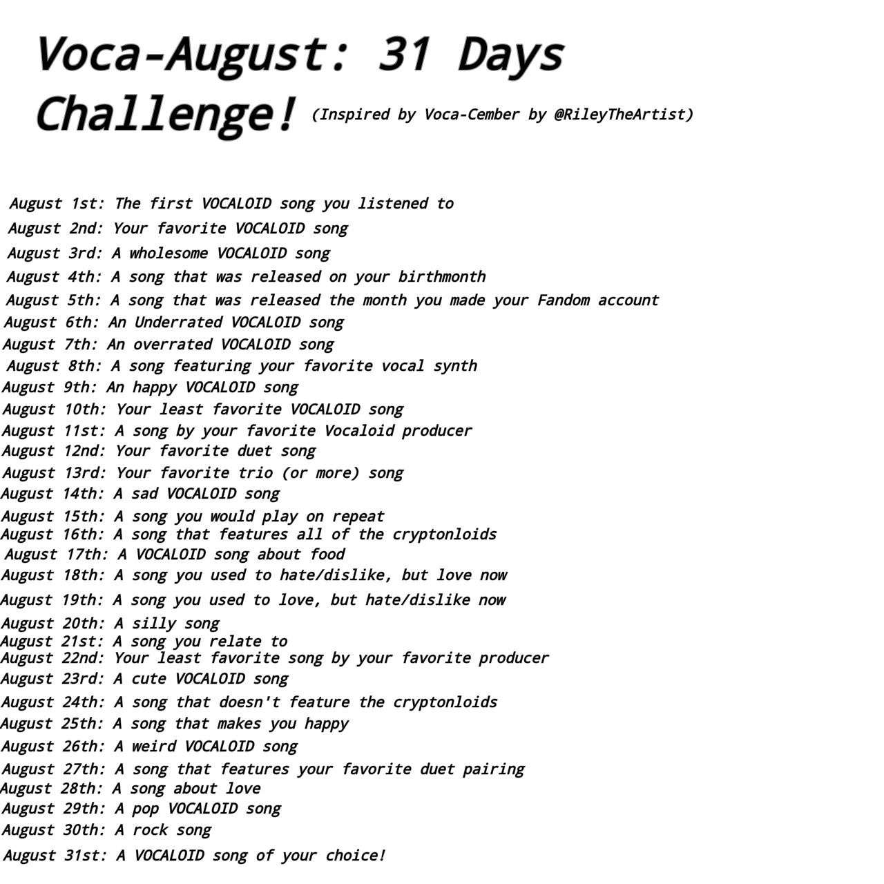 Voca-August!! — Day 23 ♪ | Fandom