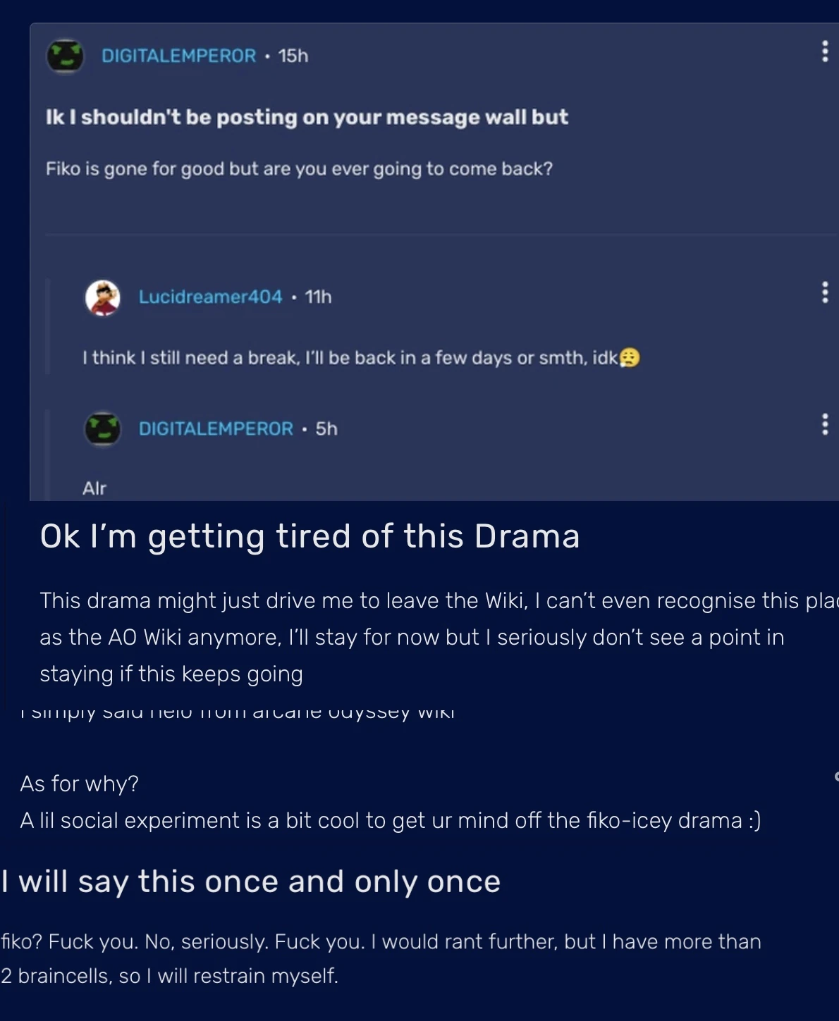 Please fill me in | Fandom