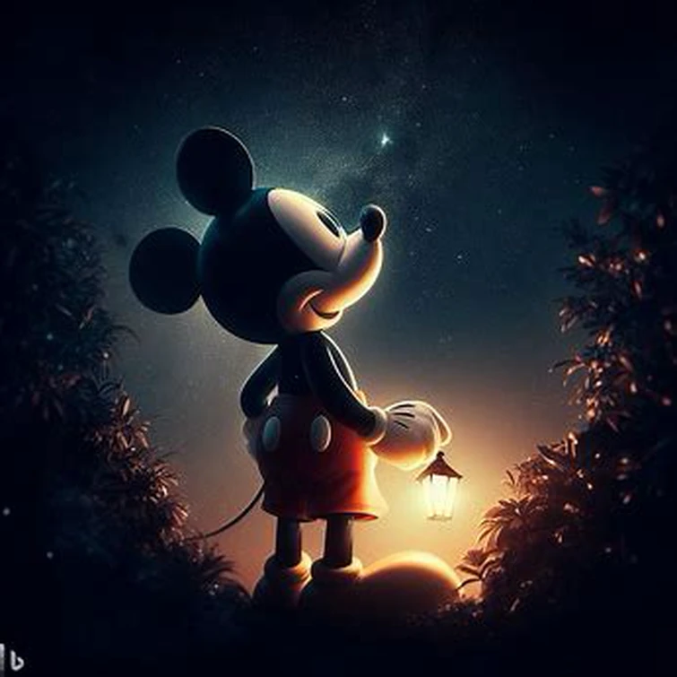 Some AI Art of Mickey Mouse Looking Up at the Night Sky | Fandom