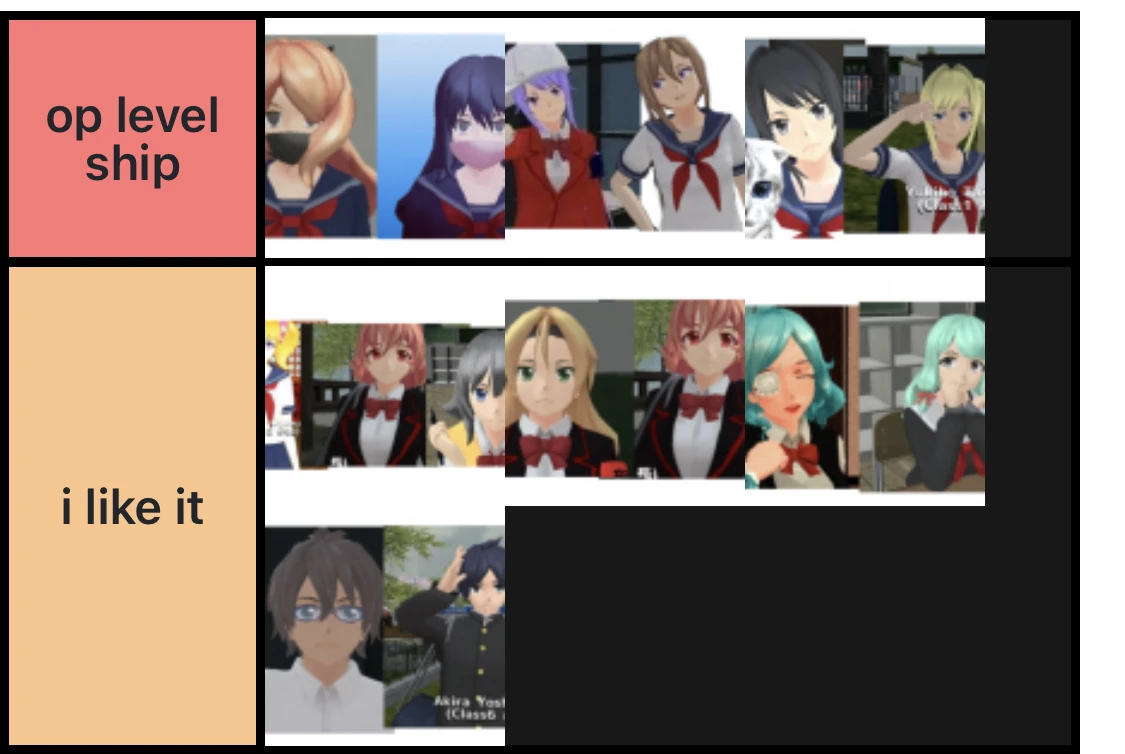 My SGS shipping tier list 😀😀 (it wouldn’t let me download it so I had ...